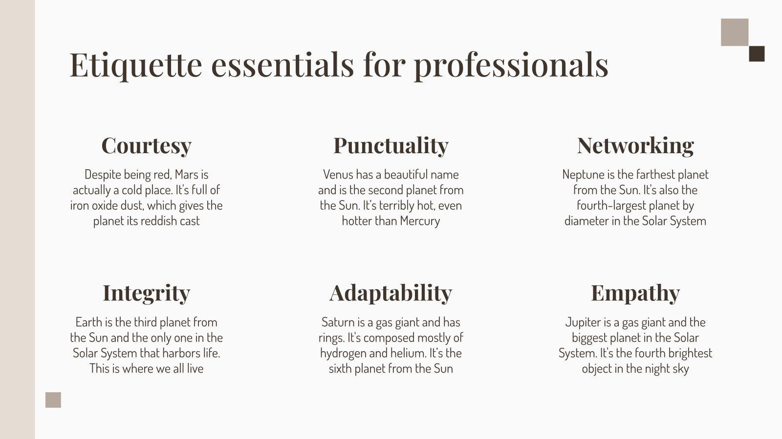 Office Etiquette and Protocol | Google Slides & PowerPoint