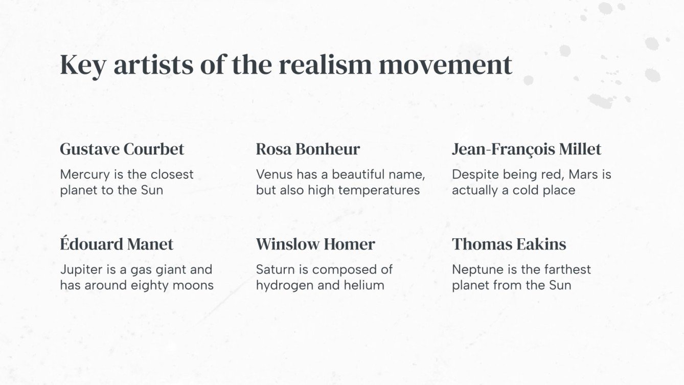 Artists of Realism | Google Slides & PowerPoint