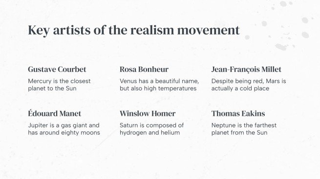 Artists of Realism | Google Slides & PowerPoint