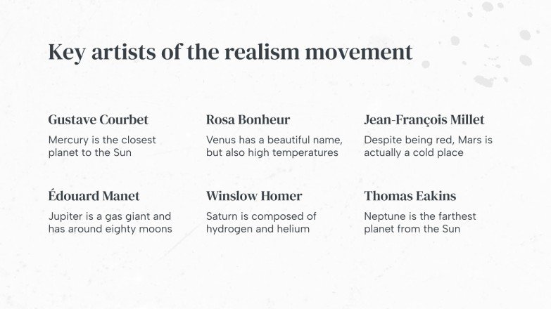 Artists of Realism | Google Slides & PowerPoint