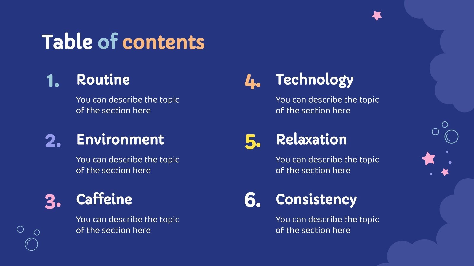 Sleep Hygiene Tips | Google Slides & PowerPoint