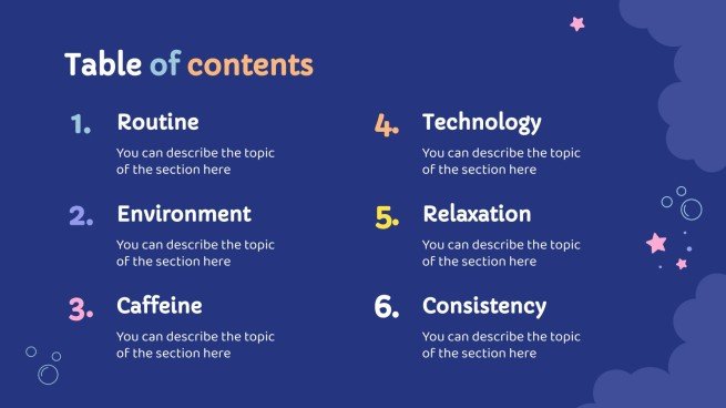 Sleep Hygiene Tips | Google Slides & PowerPoint