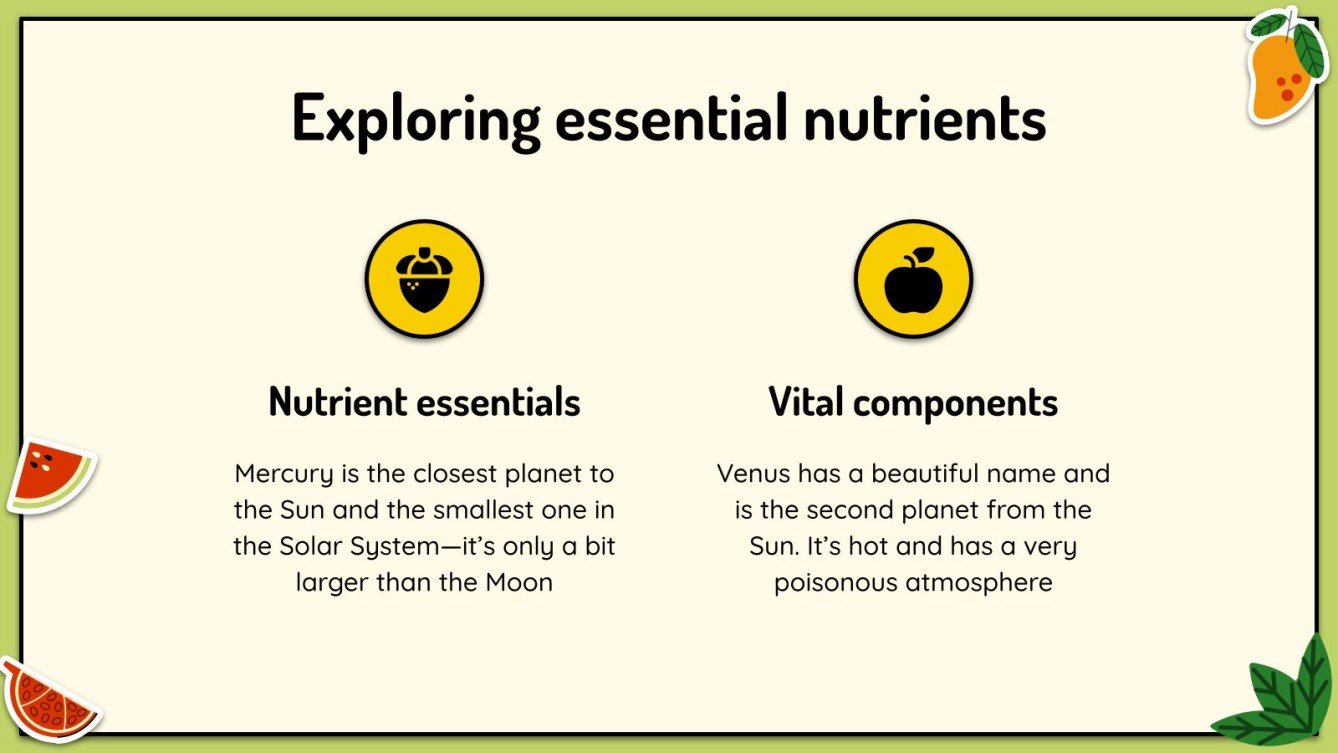 Nutrition and Making Healthy Food Choices - 6th Grade