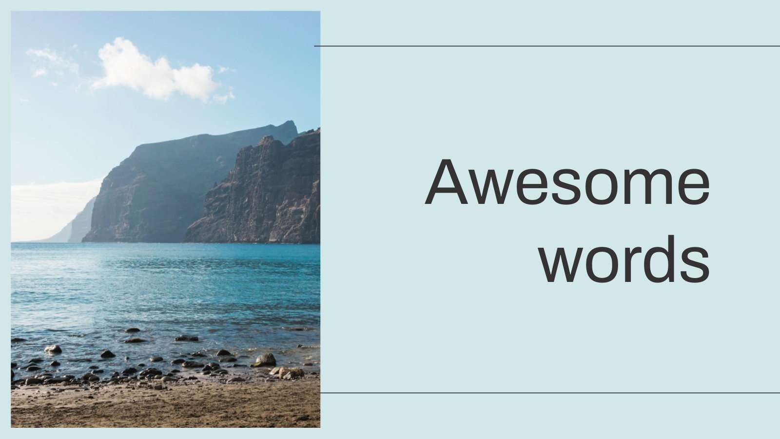 Coastal Landscape | Google Slides and PowerPoint