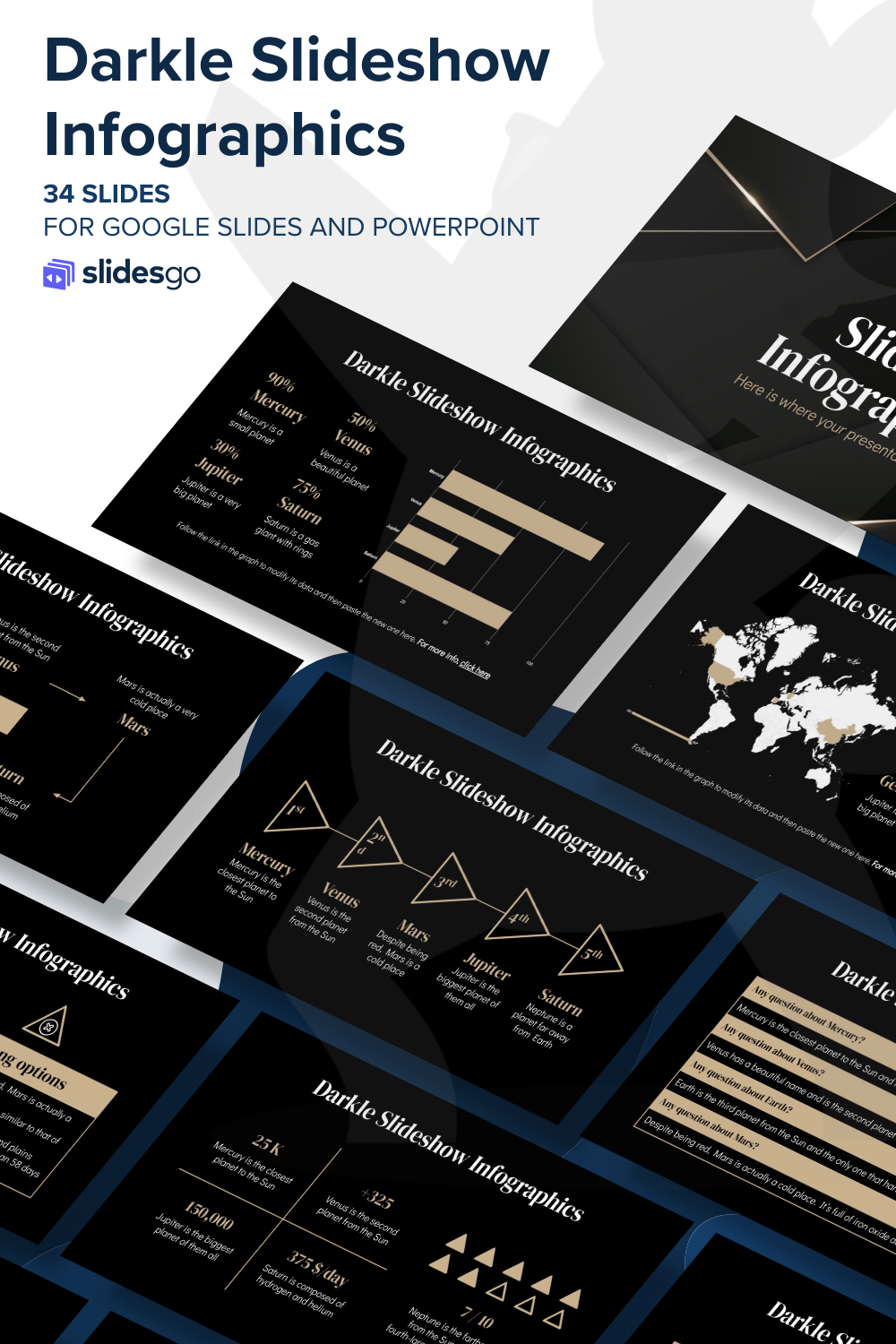 Darkle Slideshow Infographics | Google Slides and PowerPoint