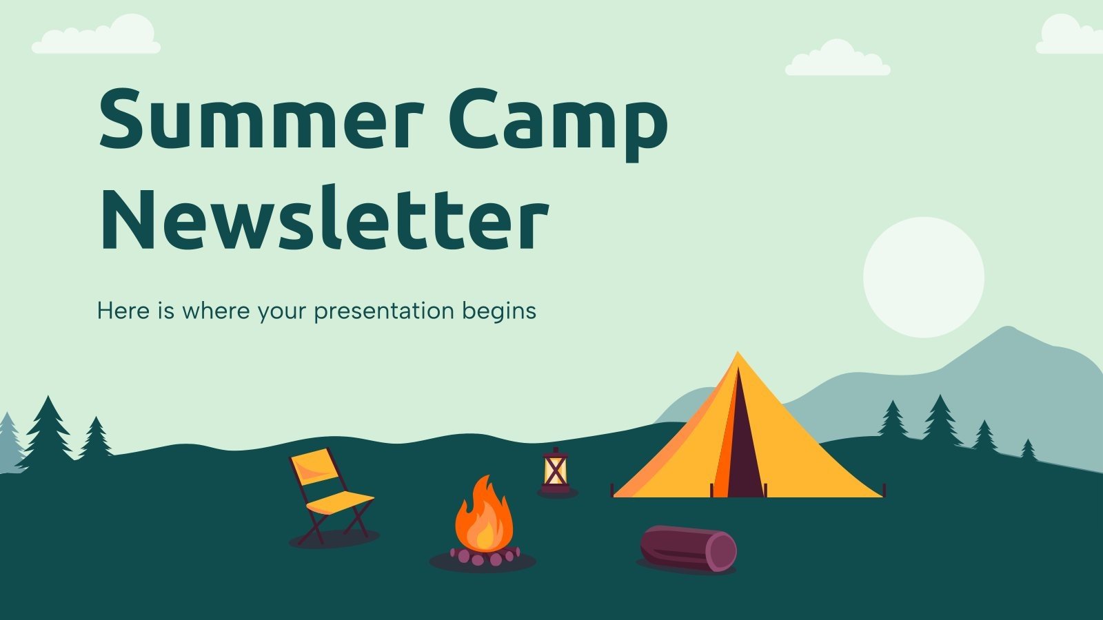 Free Google Slides & PPT templates about camping