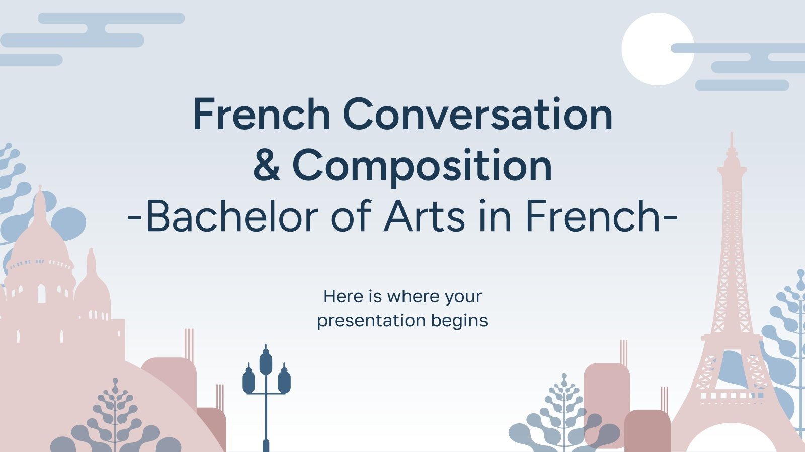 Modelos grátis em francês do Google Slides e PowerPoint