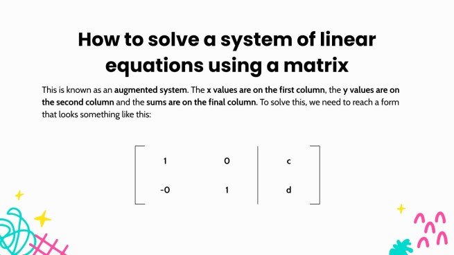 How to Solve a System of Linear Equations Using a Matrix