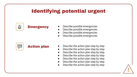Urgent and Emergency Action Plan | Google Slides & PPT