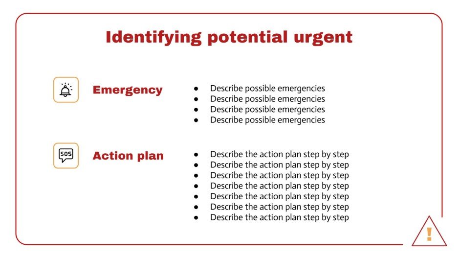 Urgent and Emergency Action Plan | Google Slides & PPT