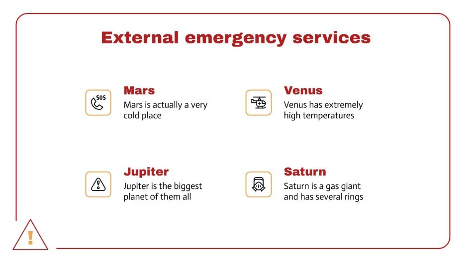 Urgent and Emergency Action Plan | Google Slides & PPT
