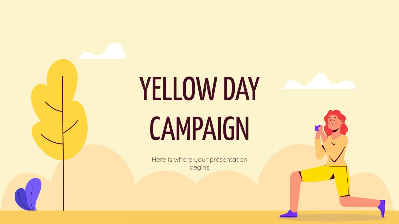 Yellow Day Campaign Google Slides and PowerPoint Template
