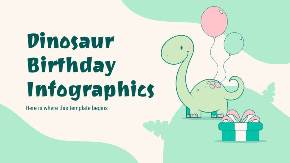 Dinosaur Birthday Infographics | Google Slides & PPT
