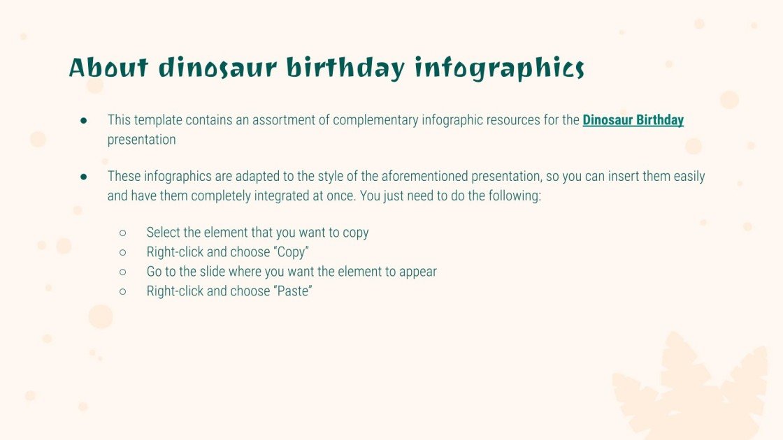 Dinosaur Birthday Infographics | Google Slides & PPT