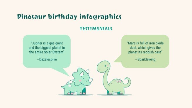Dinosaur Birthday Infographics | Google Slides & PPT