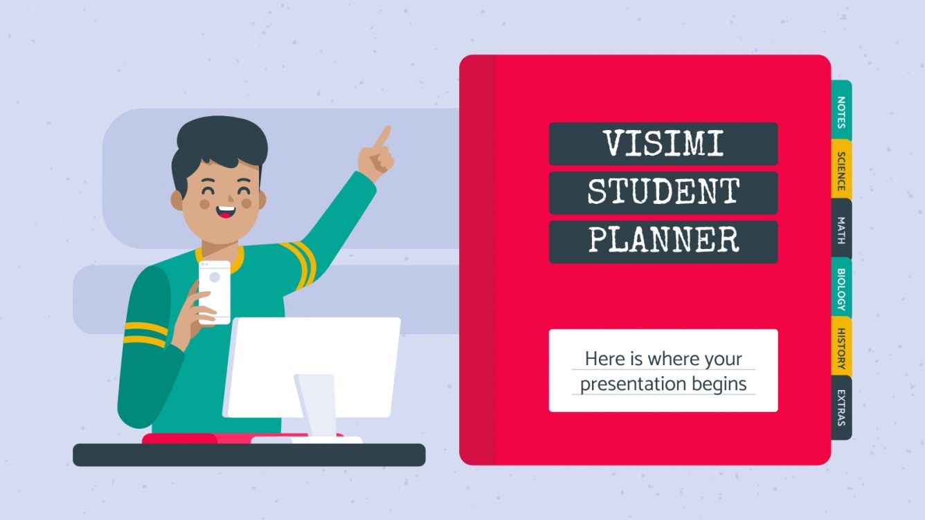 Visimi Student Planner Google Slides theme & PPT template