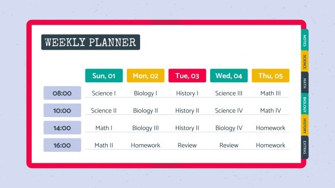 Visimi Student Planner Google Slides theme & PPT template