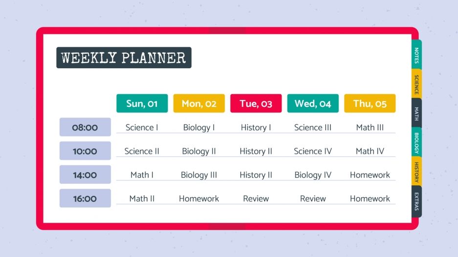 Visimi Student Planner Google Slides theme & PPT template