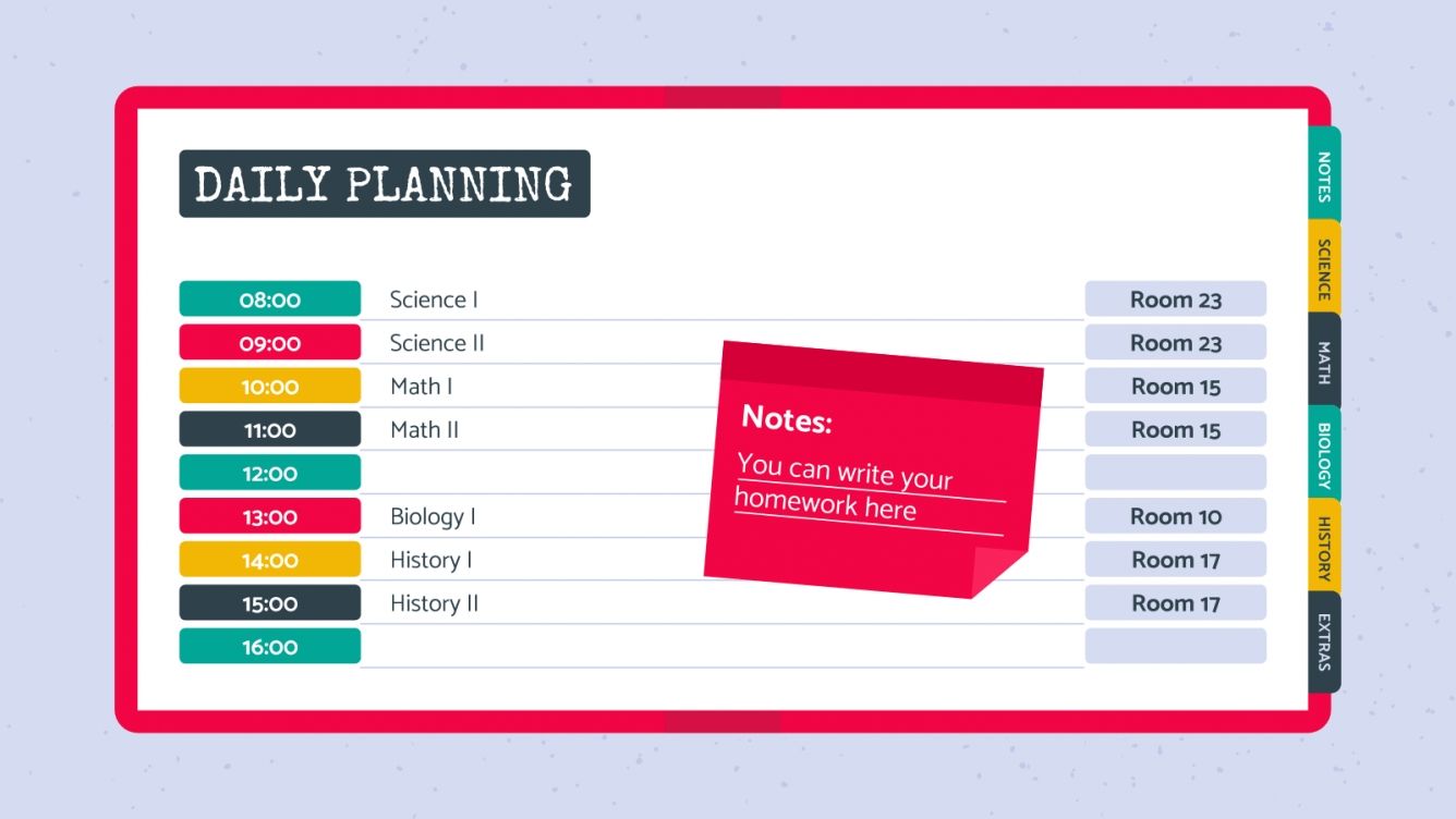 Visimi Student Planner Google Slides theme & PPT template