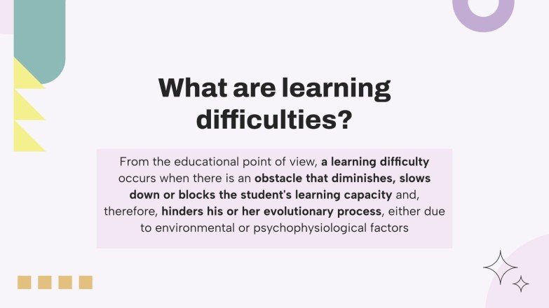 Classification and Assessment of Learning Difficulties