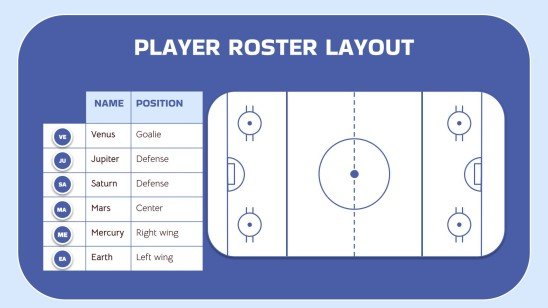 Hockey Spielplan Layouts | Google Slides & PowerPoint