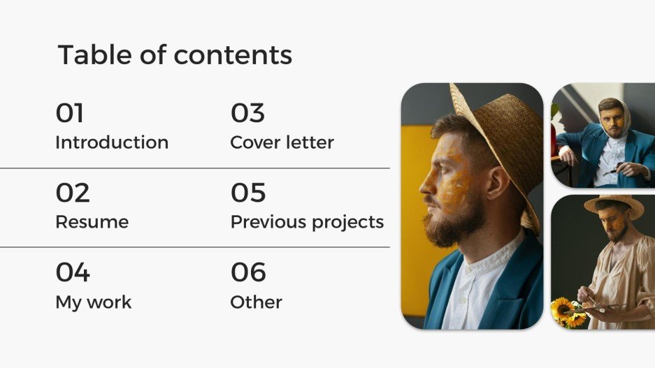 Portfólio de ator | Modelo do Google Slides e PowerPoint