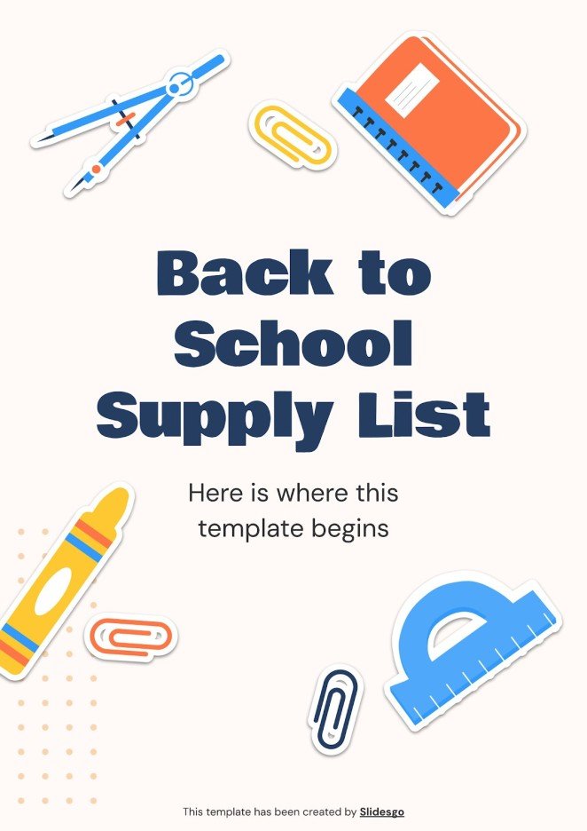 Back-to-school Supply List | Google Slides & PowerPoint