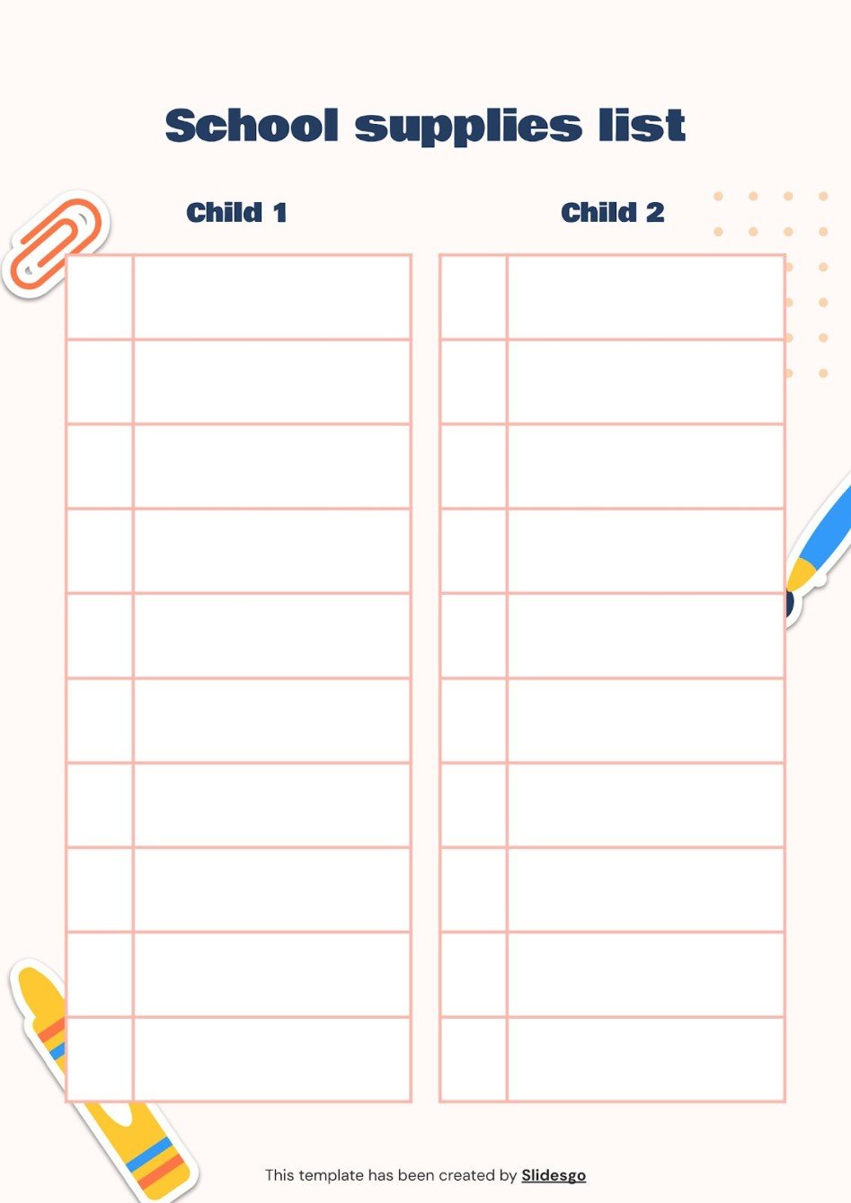 Back-to-school Supply List | Google Slides & PowerPoint