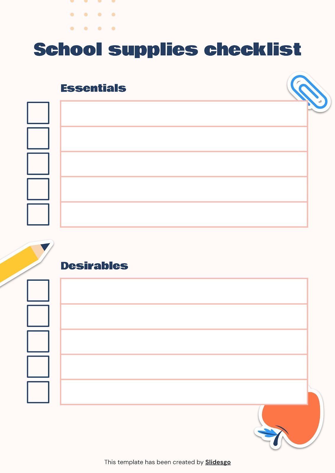 Back-to-school Supply List | Google Slides & PowerPoint