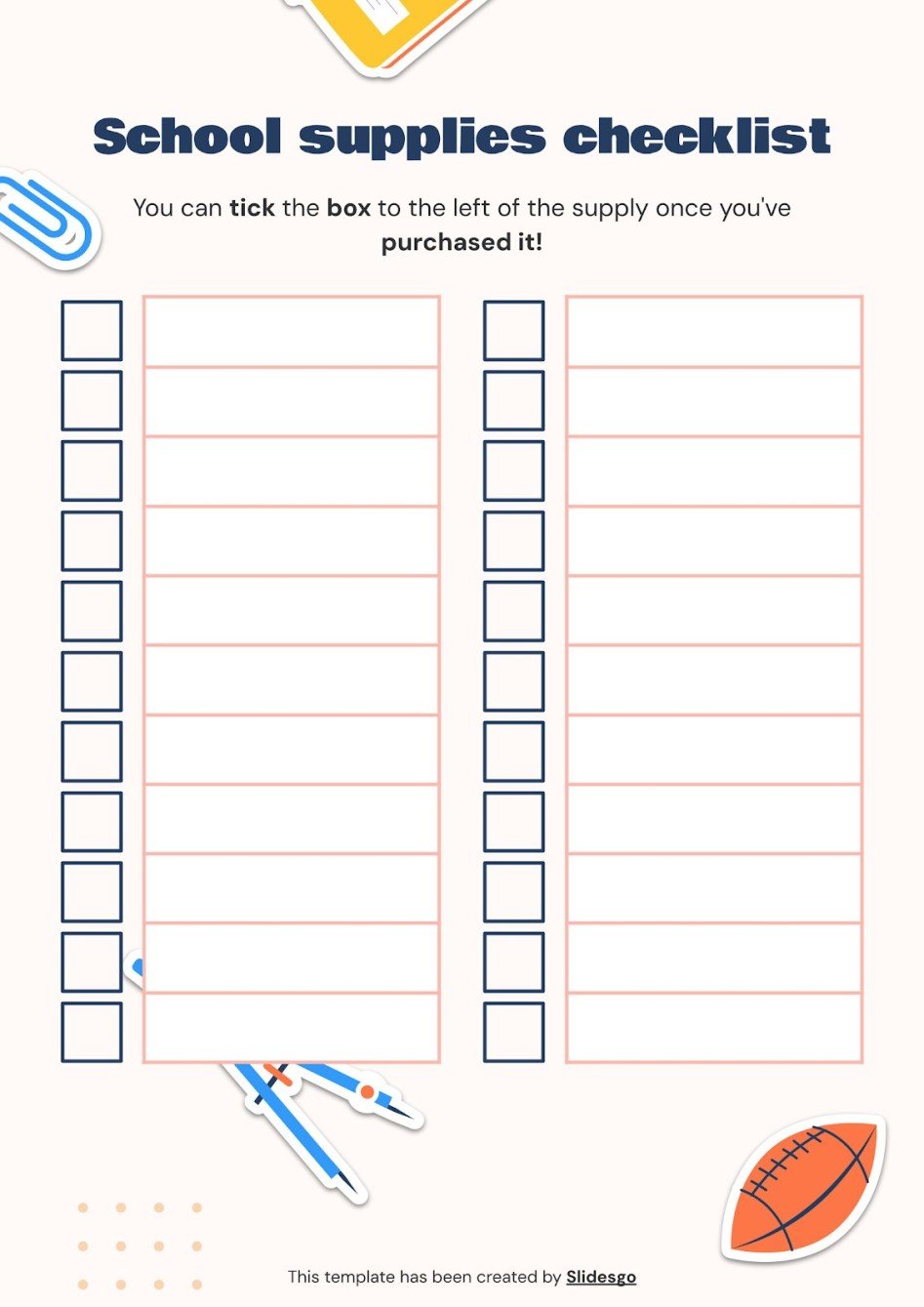 Back-to-school Supply List | Google Slides & PowerPoint