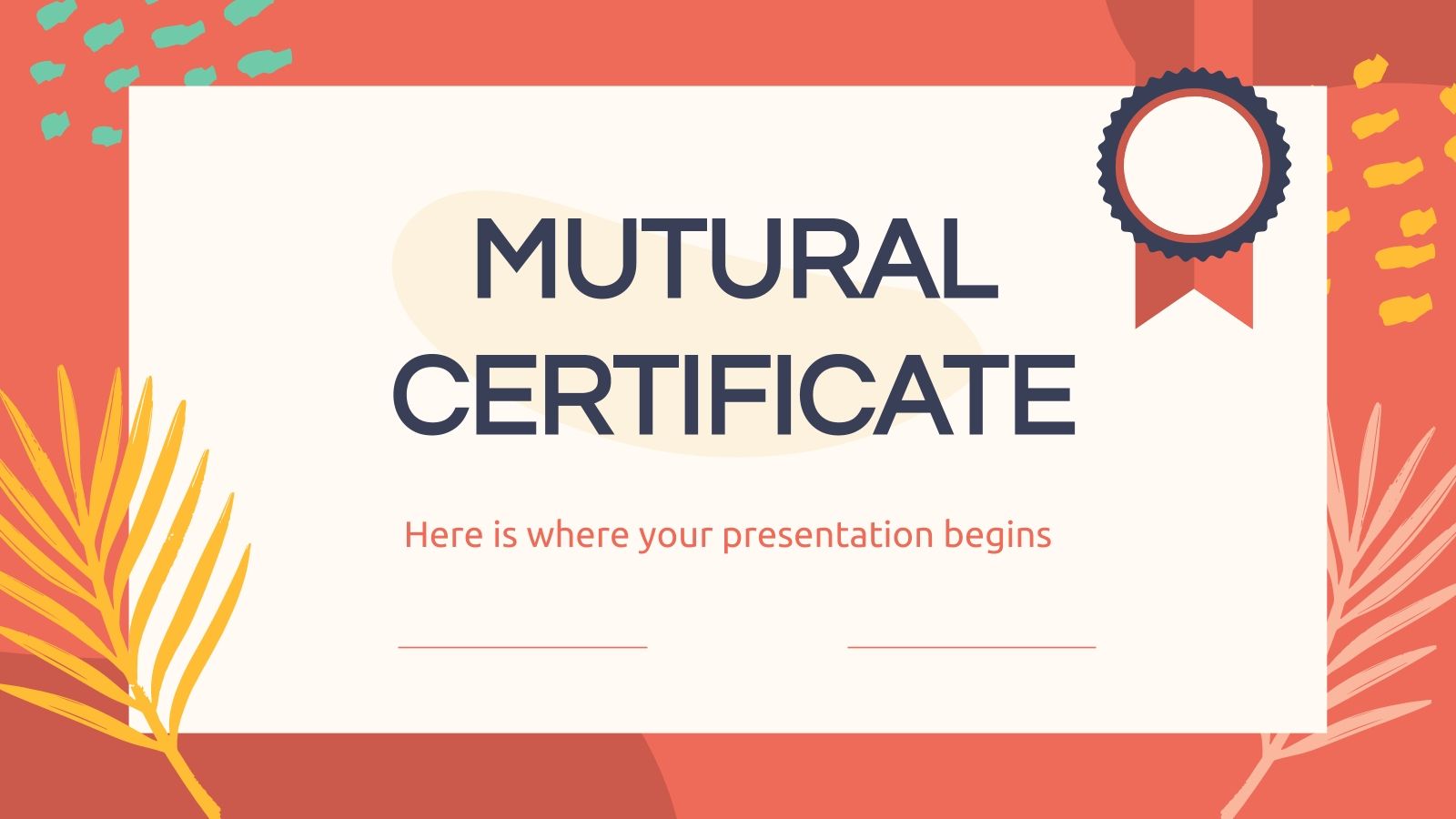 Mutural Certificate Google Slides theme and PowerPoint template