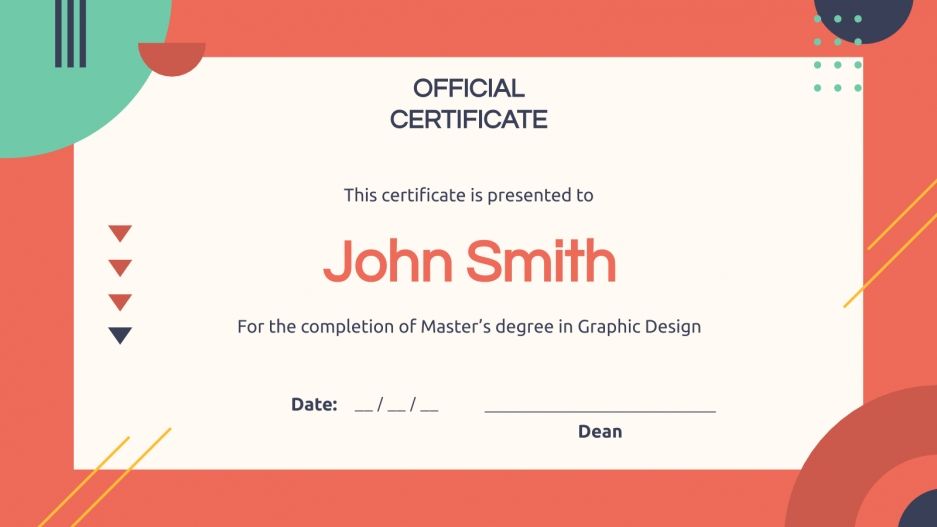 Mutural Certificate Google Slides theme and PowerPoint template