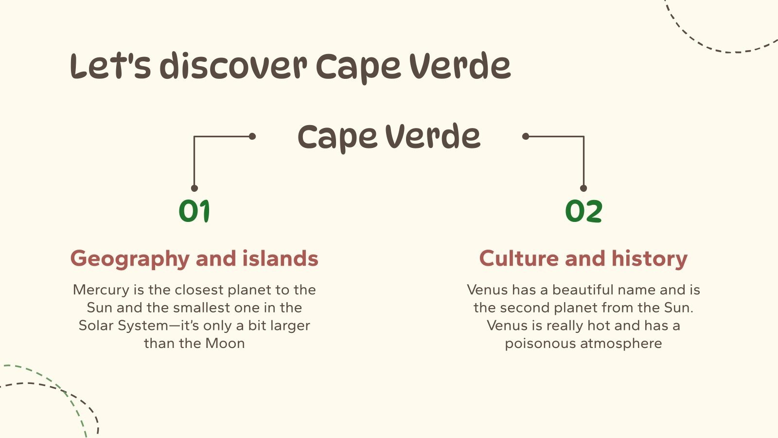 Let's Discover Cape Verde Infographics | Google Slides