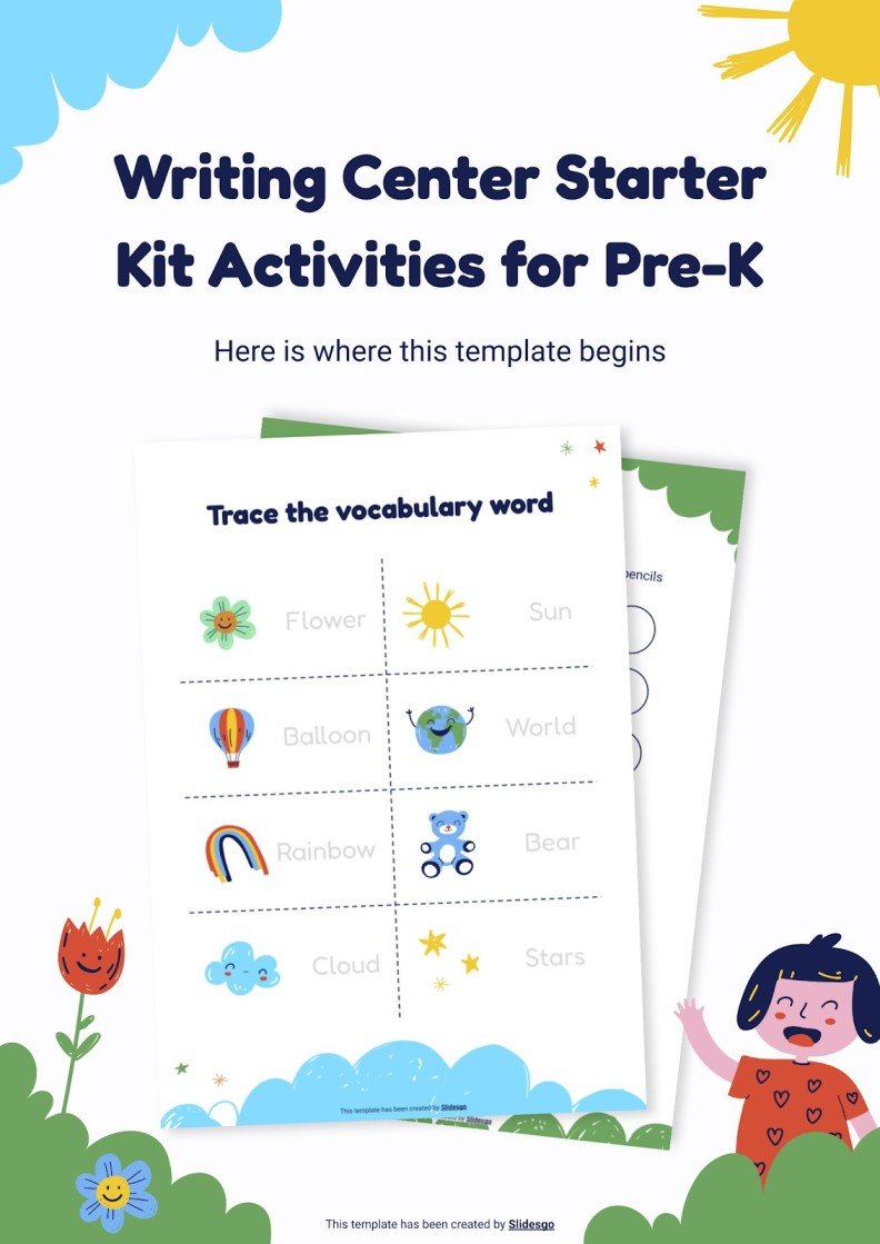 Writing Center Starter Kit Activities for Pre-K