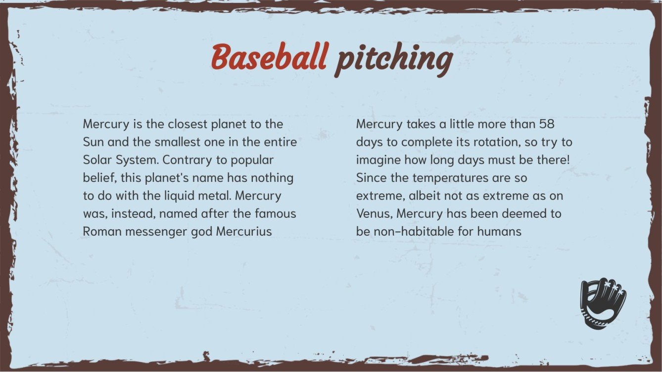 Baseball Game Plan Layouts | Google Slides & PPT