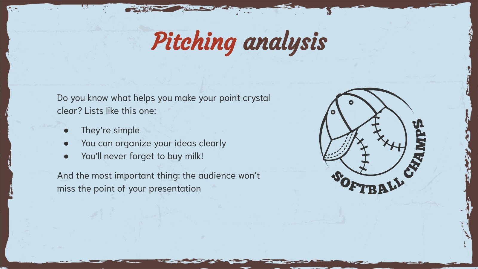 Baseball Game Plan Layouts | Google Slides & PPT