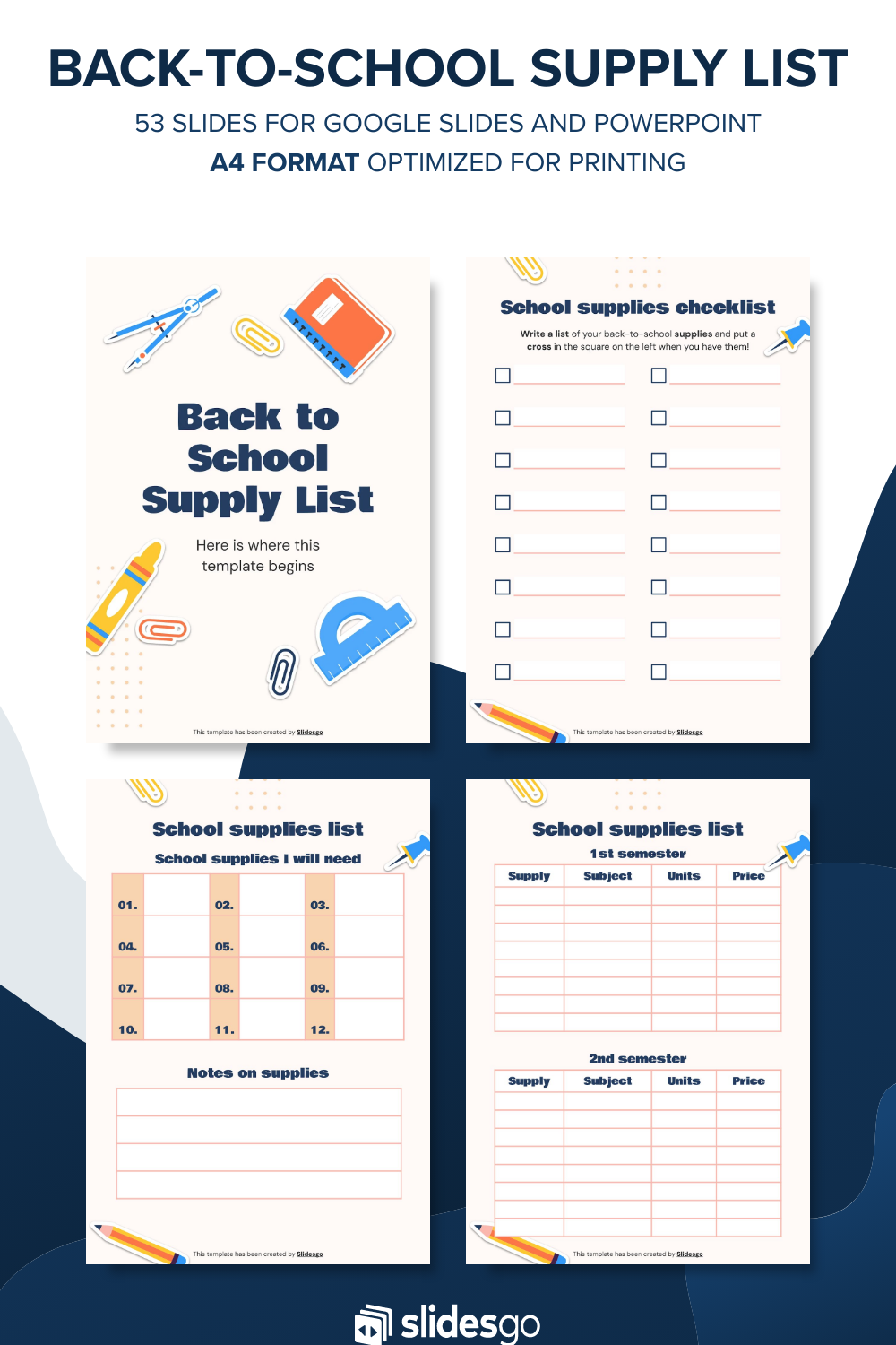 Back-to-school Supply List | Google Slides & PowerPoint