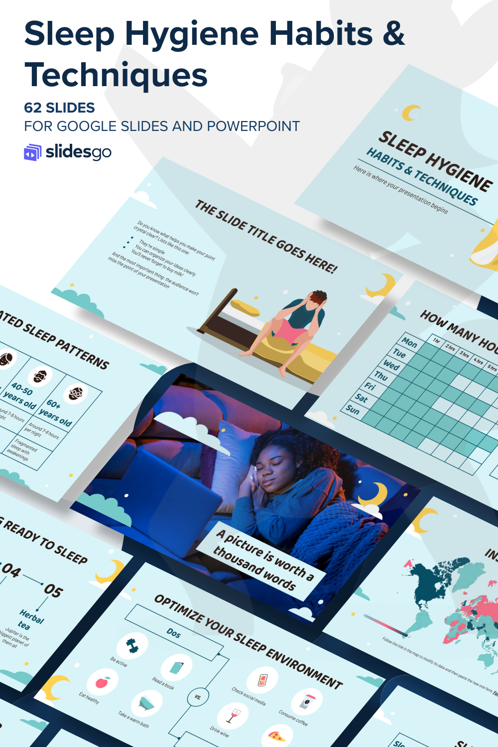 Sleep Hygiene Habits & Techniques | Google Slides & PPT