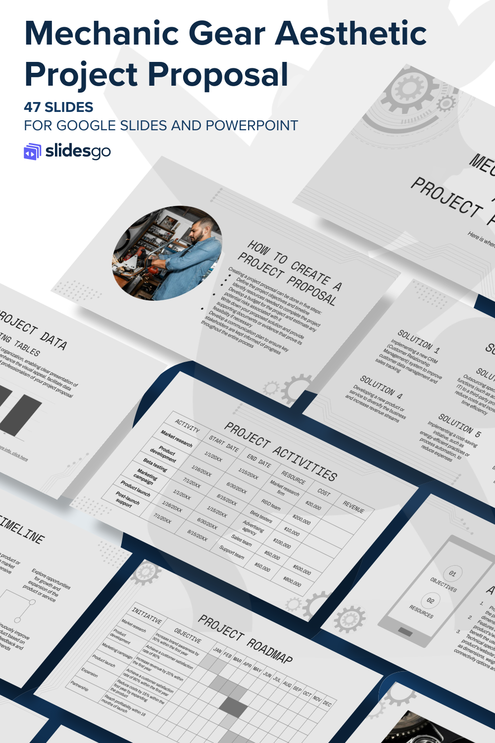 Mechanic Gear Aesthetic Project Proposal | Google Slides
