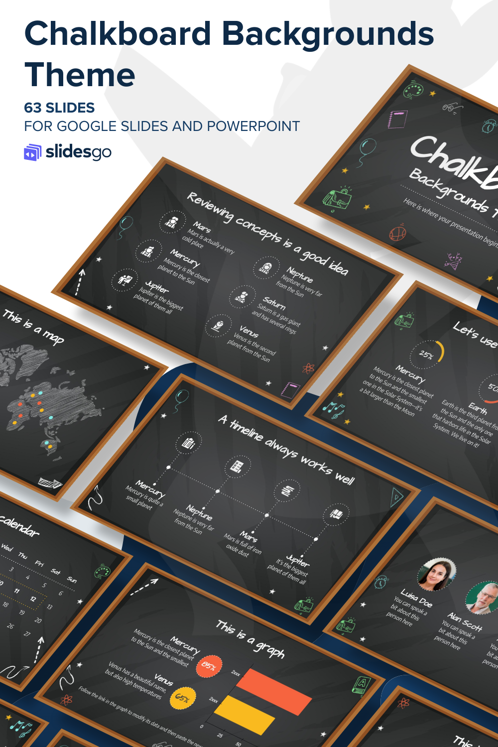 Chalkboard Backgrounds Theme | Google Slides & PowerPoint