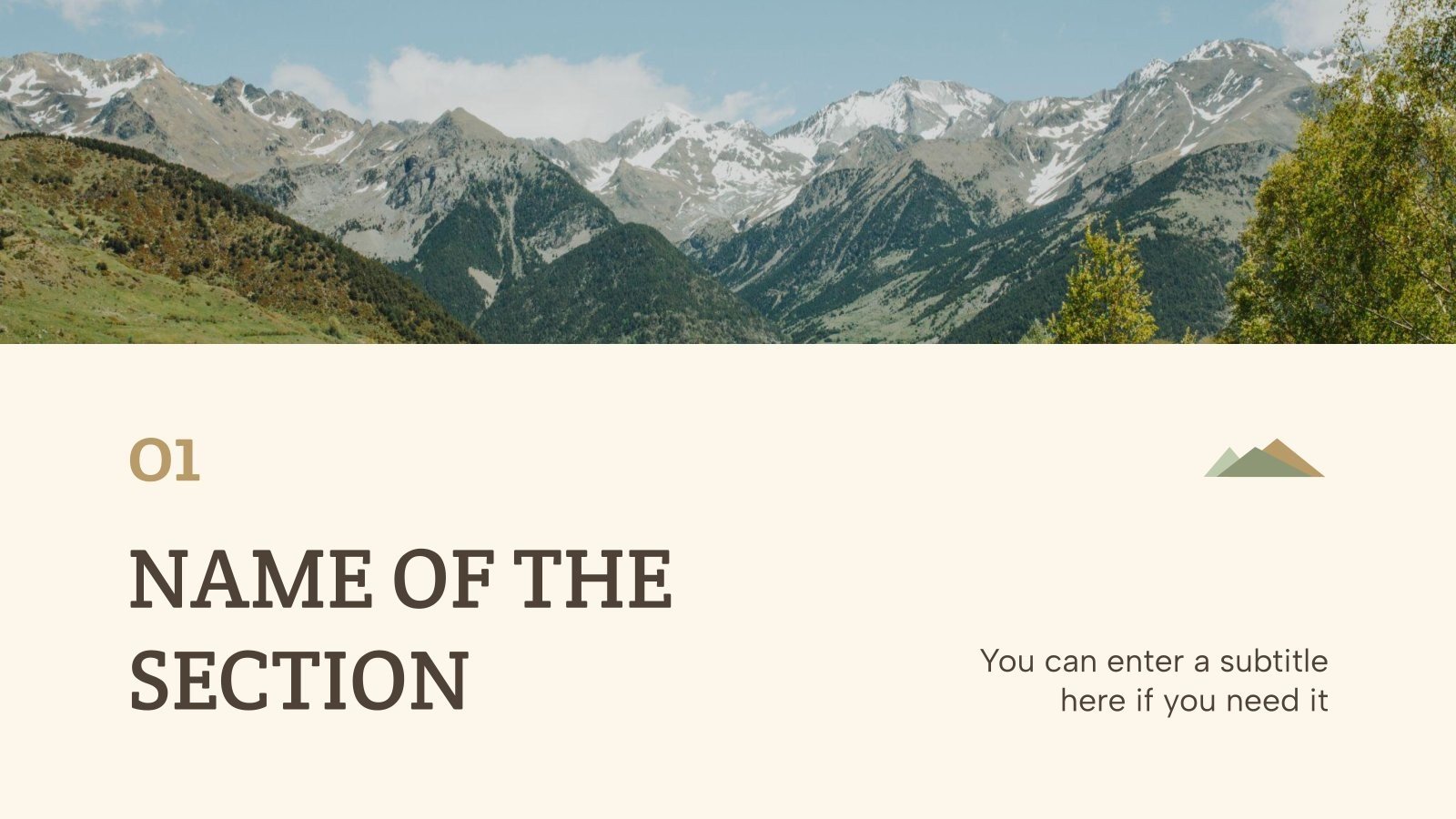 Mountainous Landscape | Google Slides and PowerPoint