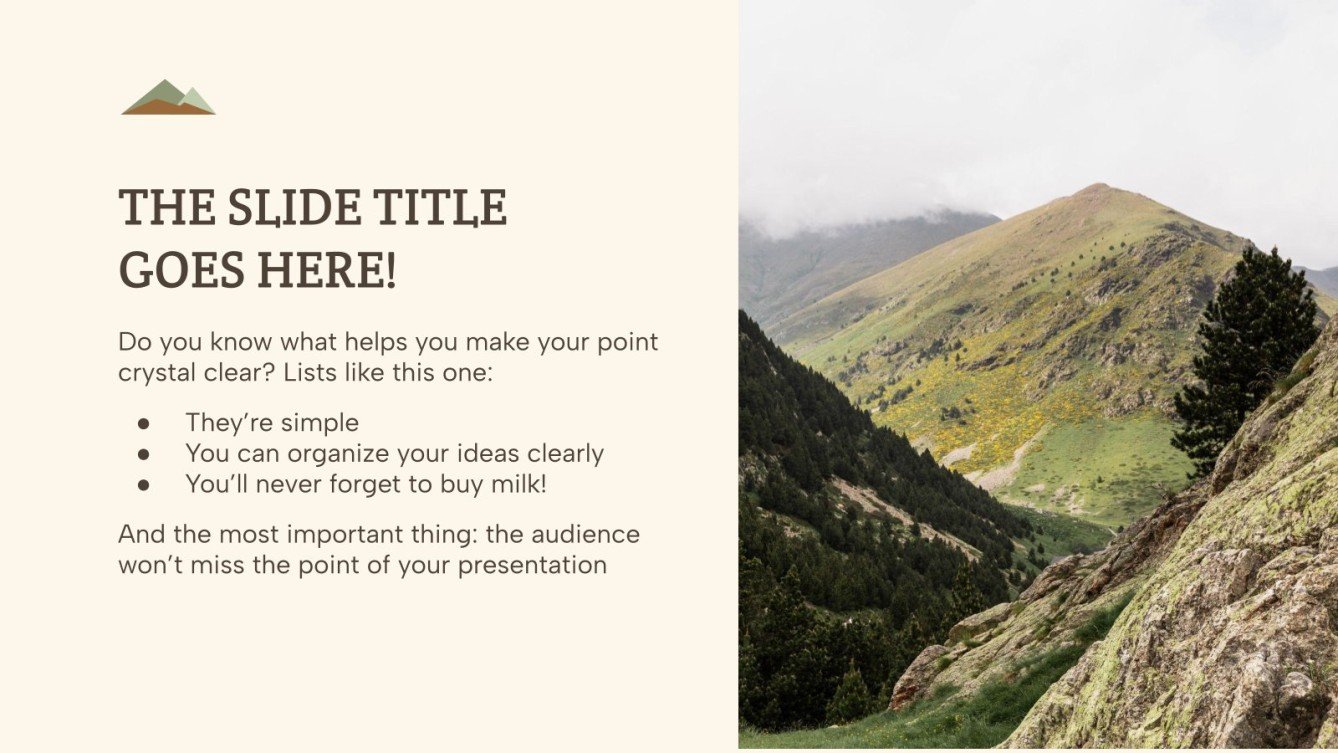 Mountainous Landscape | Google Slides and PowerPoint