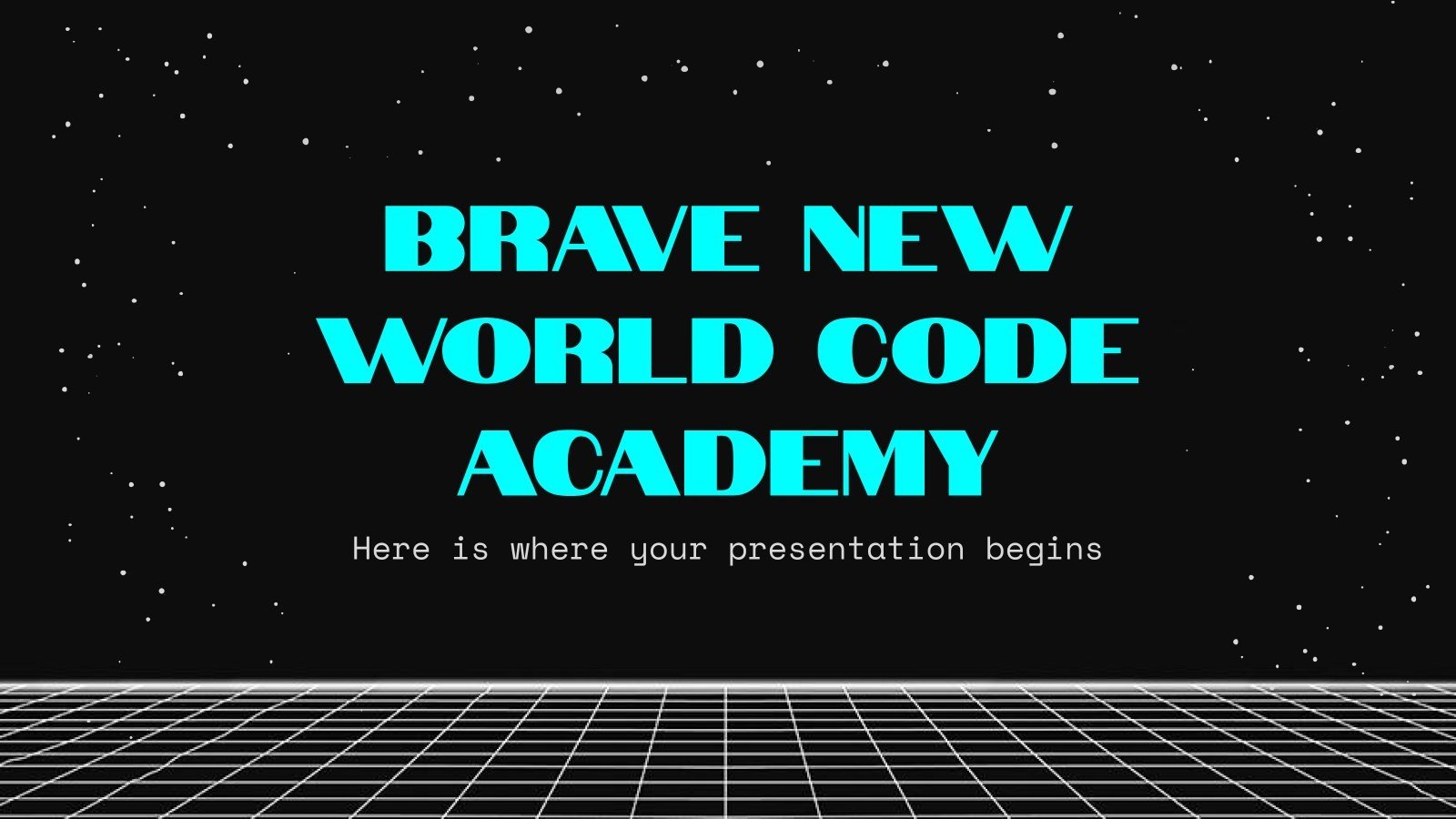 Brave New World Code Academy | Google Slides & PPT