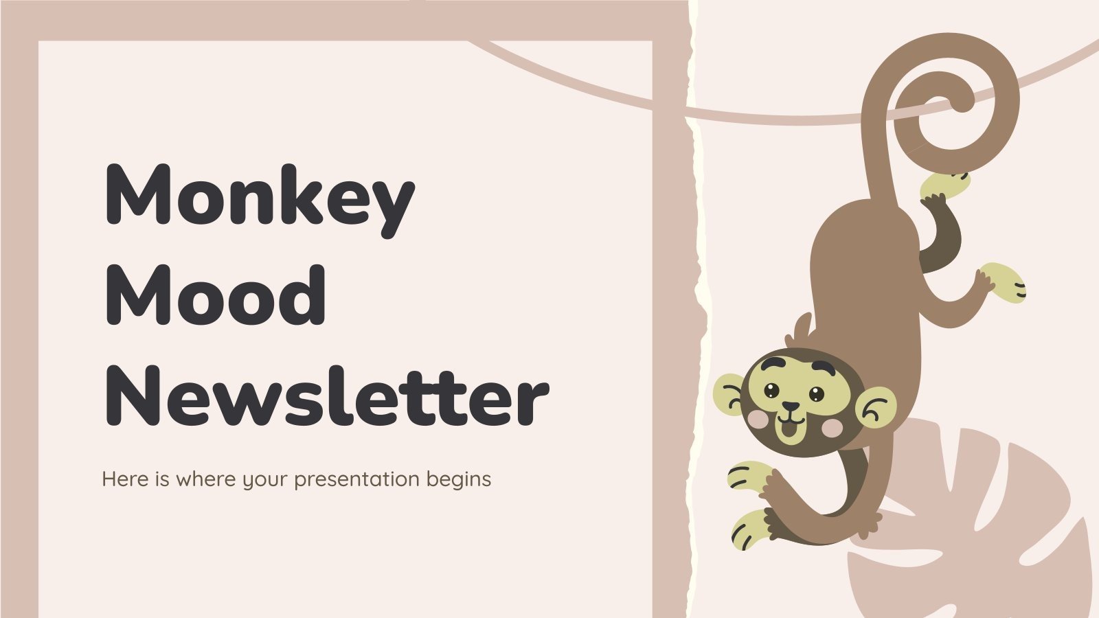 Monkey Mood Newsletter | Google Slides and PowerPoint