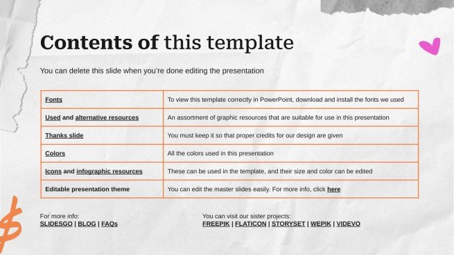 Grunge Paper Collage and Scribbles Portfolio | Google Slides