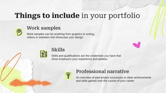 Grunge Paper Collage and Scribbles Portfolio | Google Slides