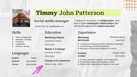 Grunge Paper Collage and Scribbles Portfolio | Google Slides