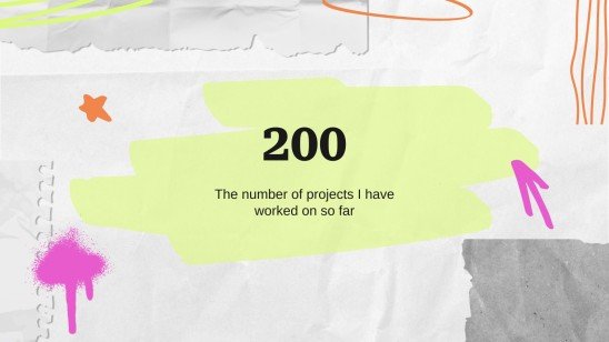 Grunge Paper Collage and Scribbles Portfolio | Google Slides