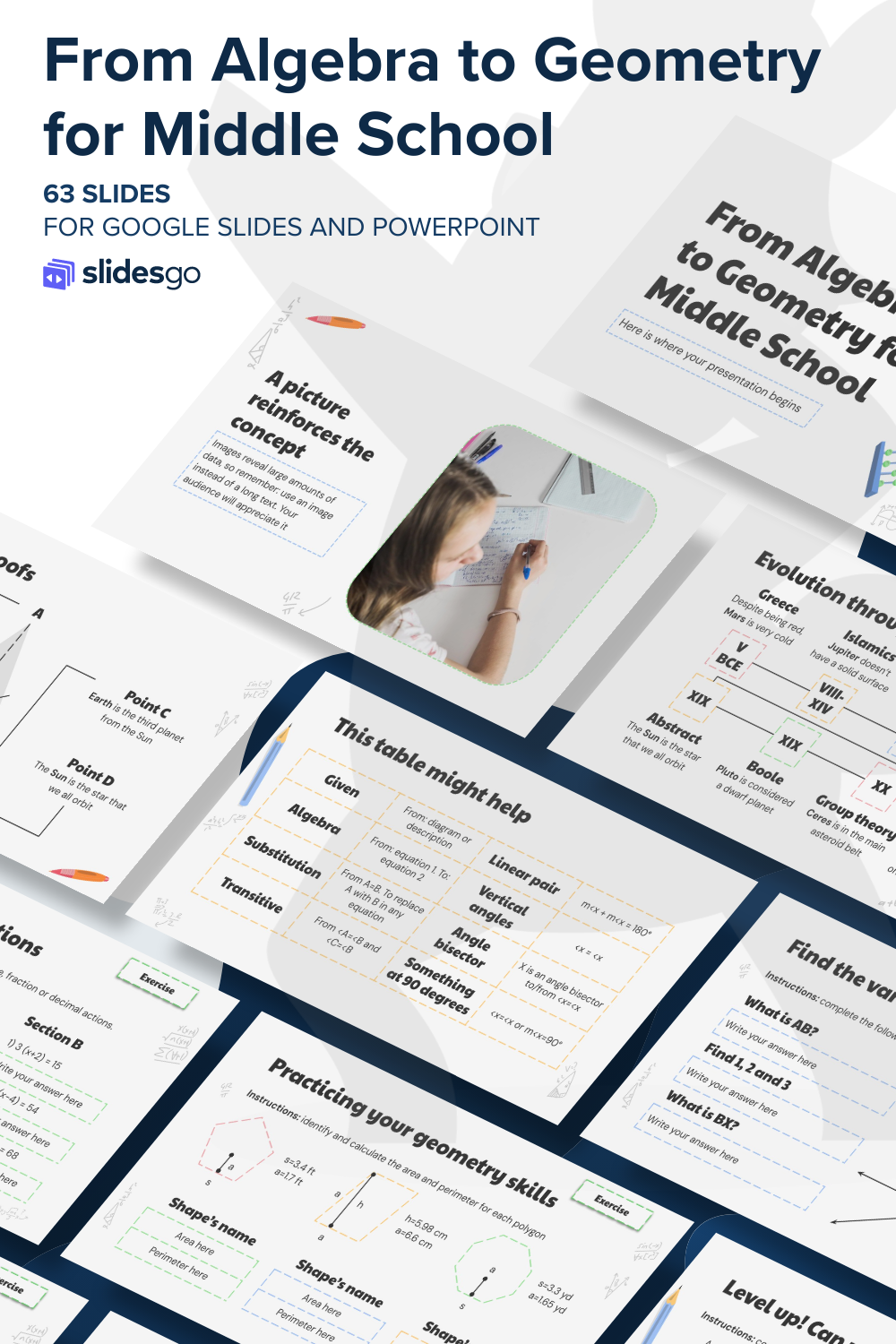 From Algebra to Geometry for Middle School | Google Slides