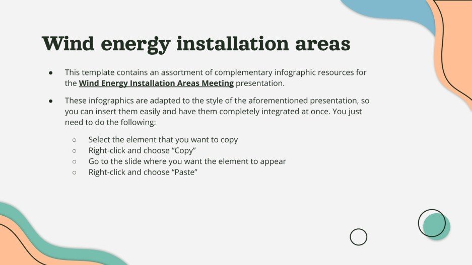 Wind Energy Installation Areas Meeting Infographics